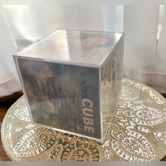 Source Unknown | Accents | New Photo Cube Storage Display 6 Photos Desk ...